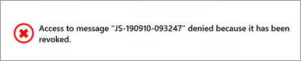 Revoking access to a secure email after it has been sent