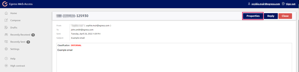 Message Auditing using Egress Web Access