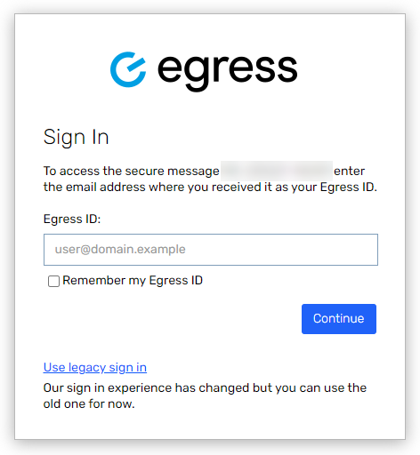 How to open a secure email using Egress Web Access