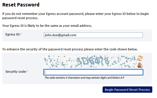 How to reset your password