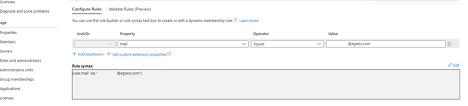 Egress Defend - Creating Graymail Groups
