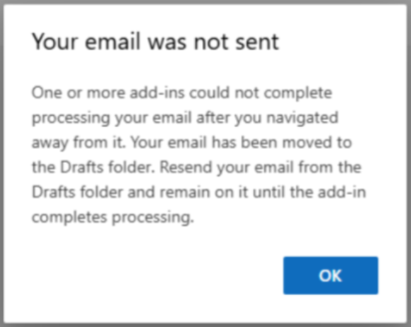 Egress Web Add-In: On-Send feature